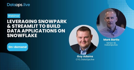 LEVERAGING SNOWPARK + STREAMLIT TO BUILD DATA APPLICATIONS ON SNOWFLAKE LEVERAGING SNOWPARK + STREAMLIT TO BUILD DATA APPLICATIONS ON SNOWFLAKE